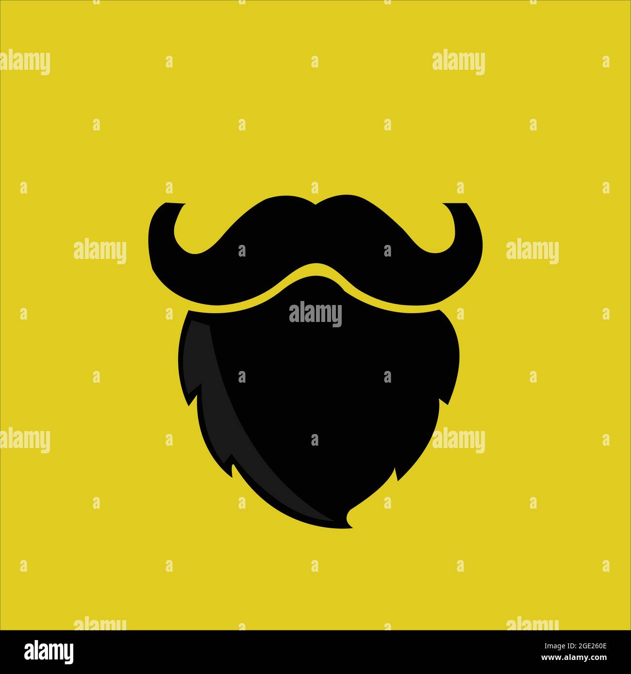 Trendy beard and moustache vector isolated. Hipster style hair Stock ...