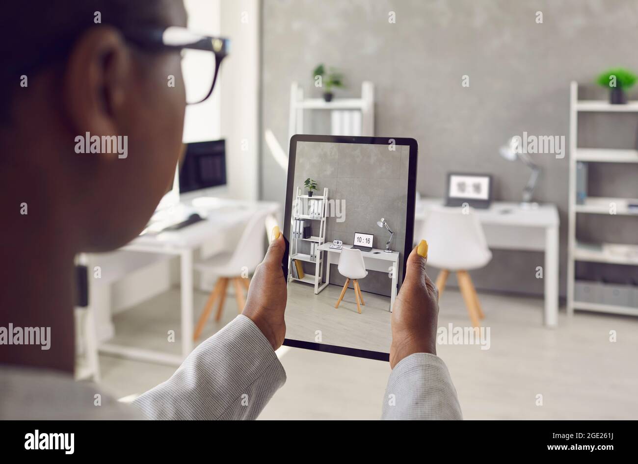 Office workplace with photo frame hi-res stock photography and images ...