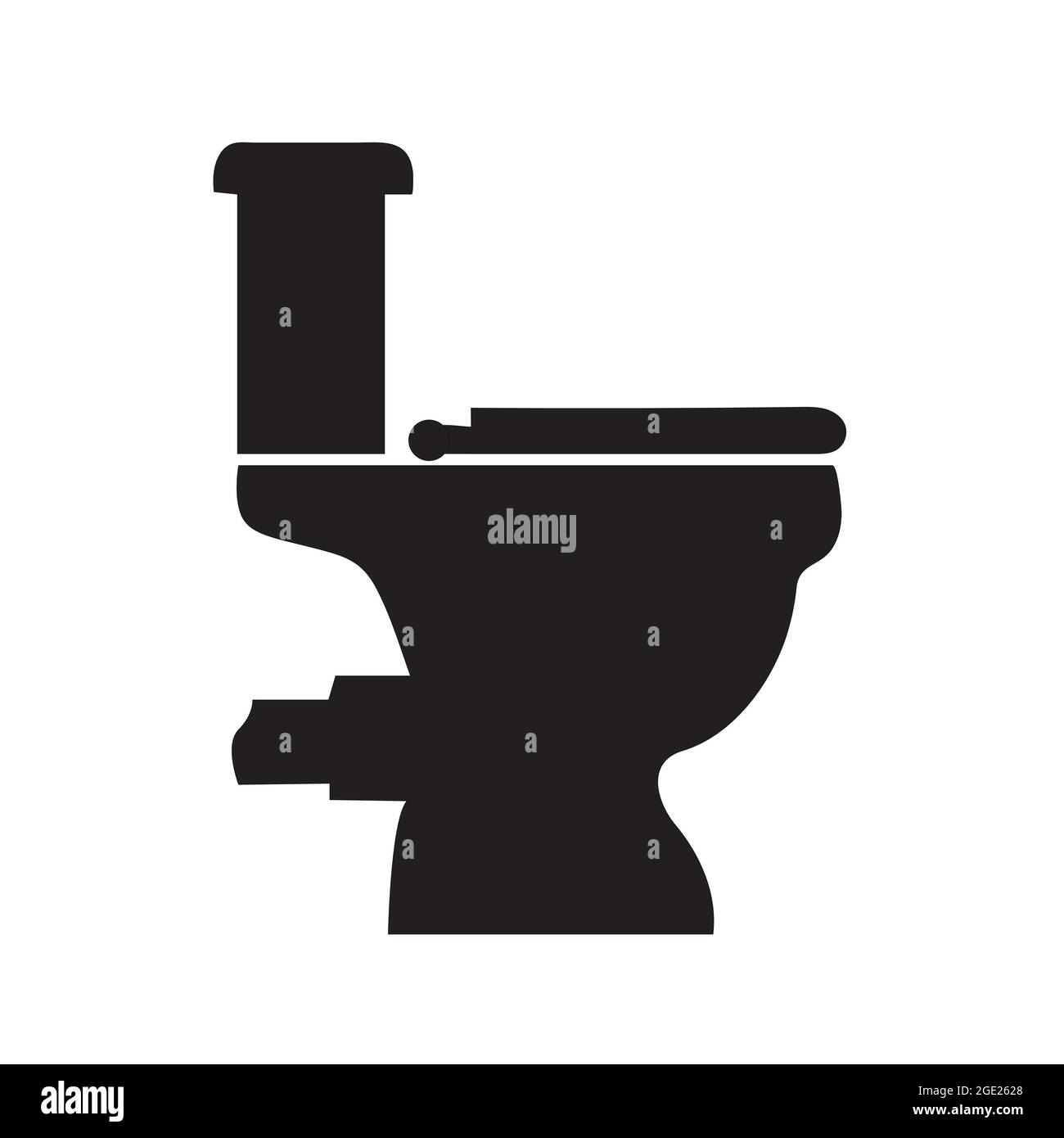 Modern toilet vector icon isolated on white. Bathroom accessory Stock ...