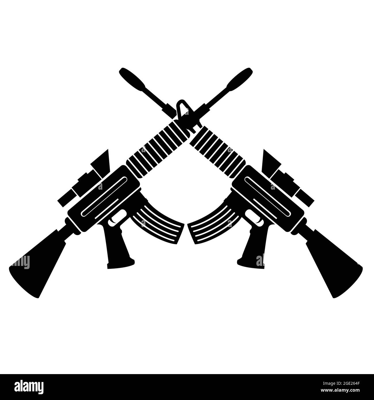 Crossed firearms Stock Vector Images - Alamy