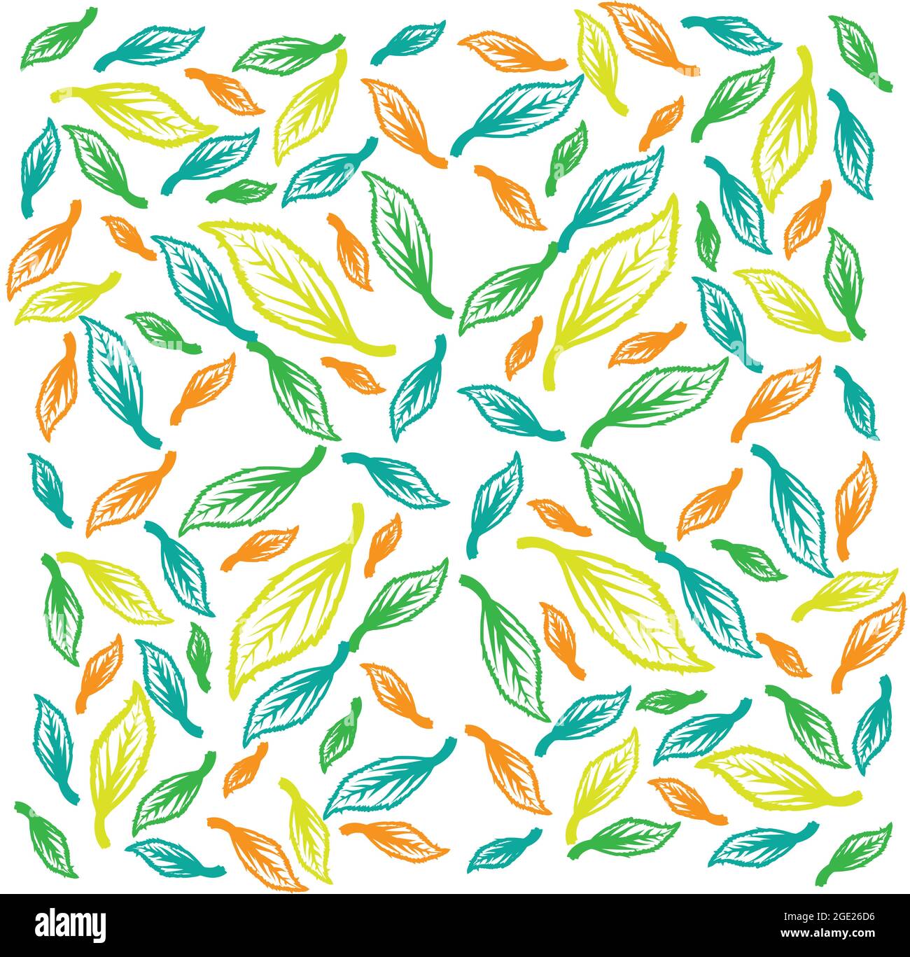 Colorful leaves pattern isolated on white. Leaf texture pattern Stock ...