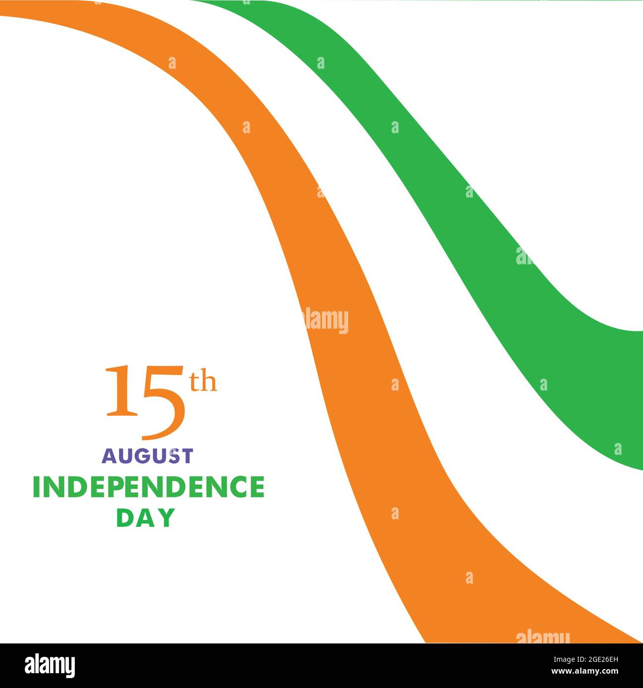 Happy Independence day of India vector illustration. Indian flag design ...