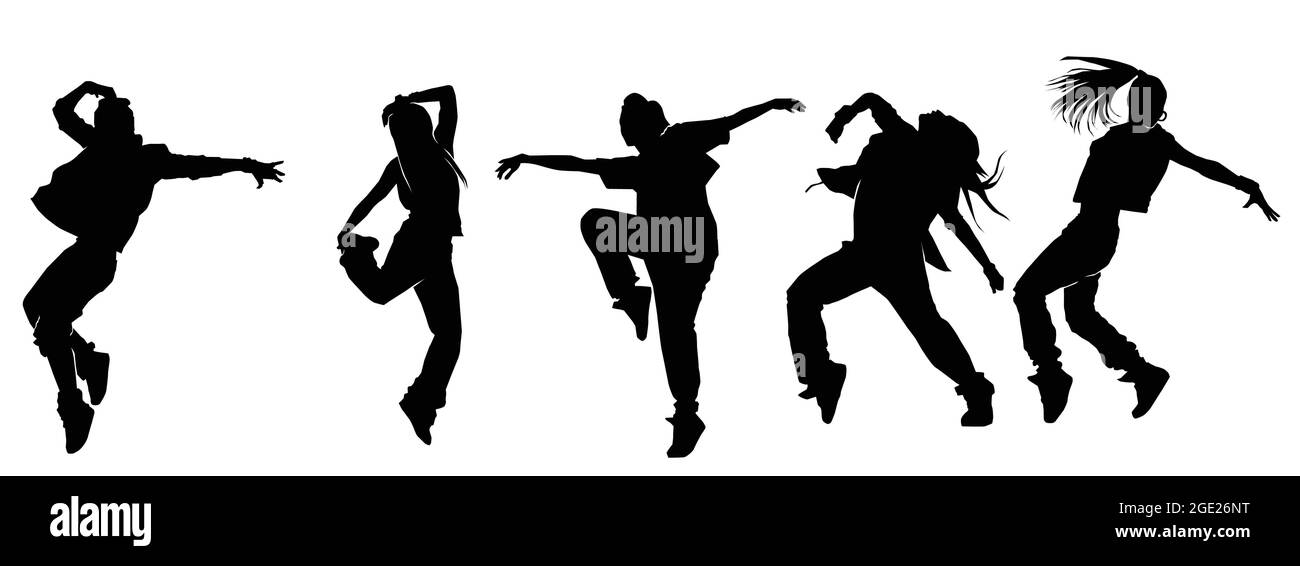 Teen Boy And Girl Silhouette Black and White Stock Photos & Images - Alamy