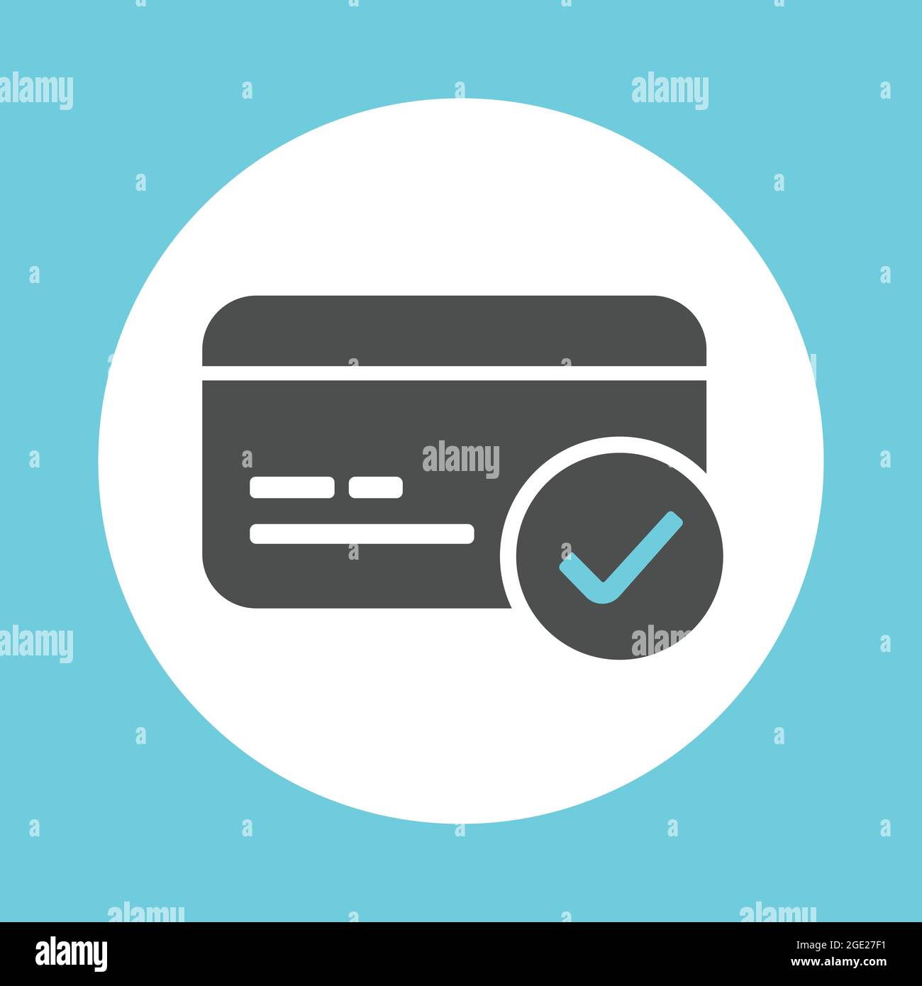 Approved credit card line icon. Accepted payment methods sign ...