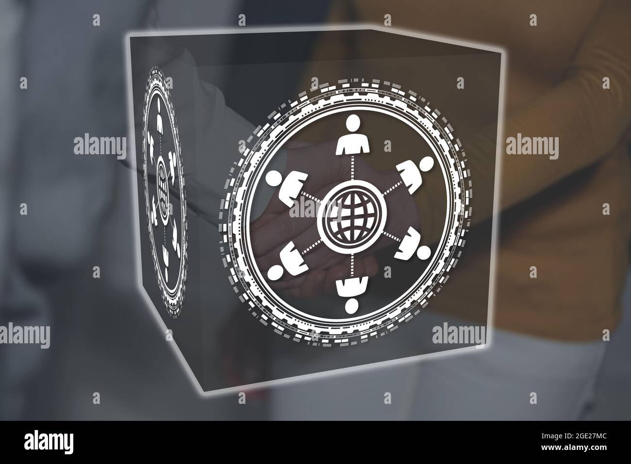 Bpo concept illustrated by a picture on background Stock Photo - Alamy