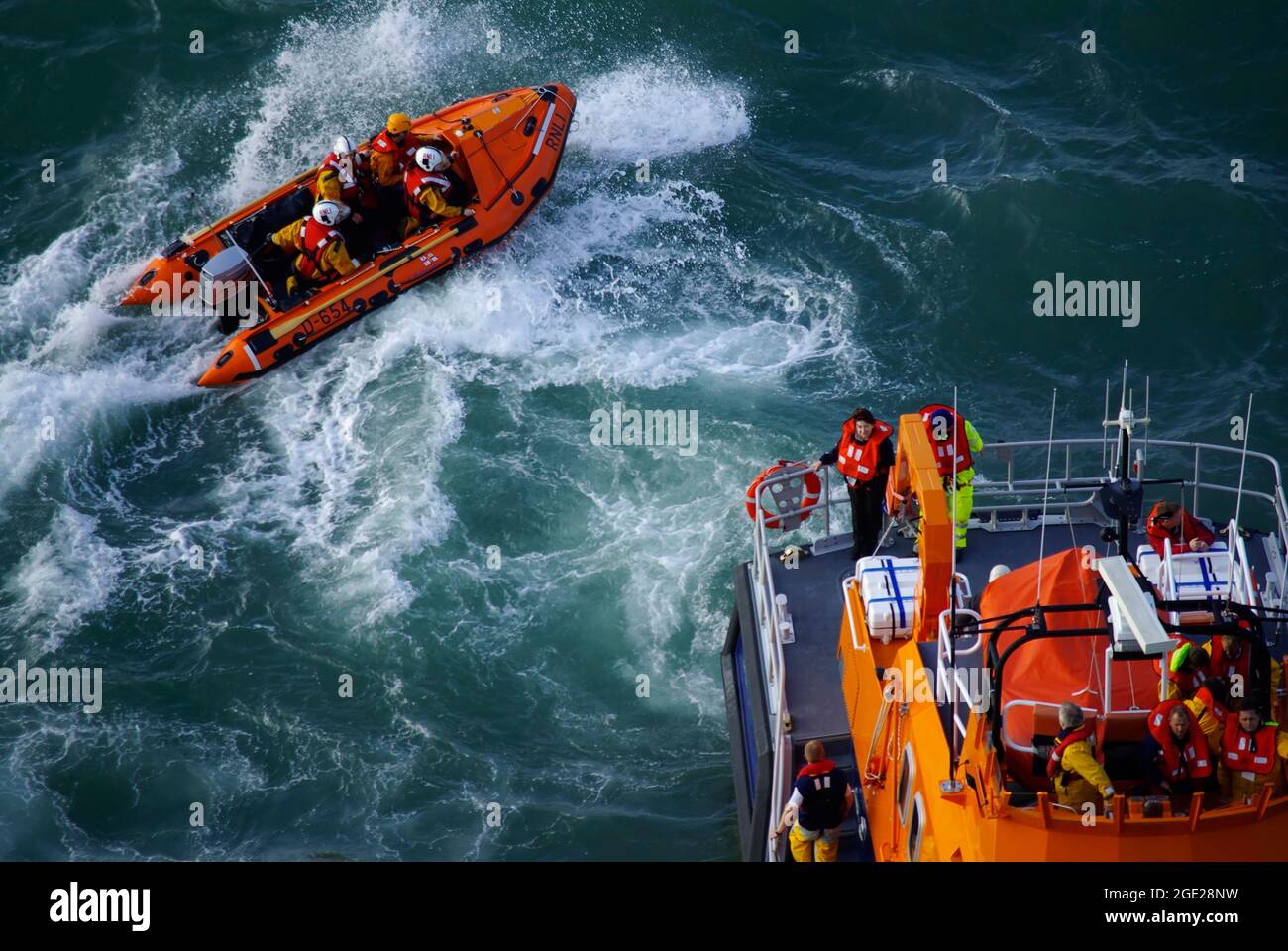 Severn Class Lifeboat and D class inshore boat Stock Photo - Alamy