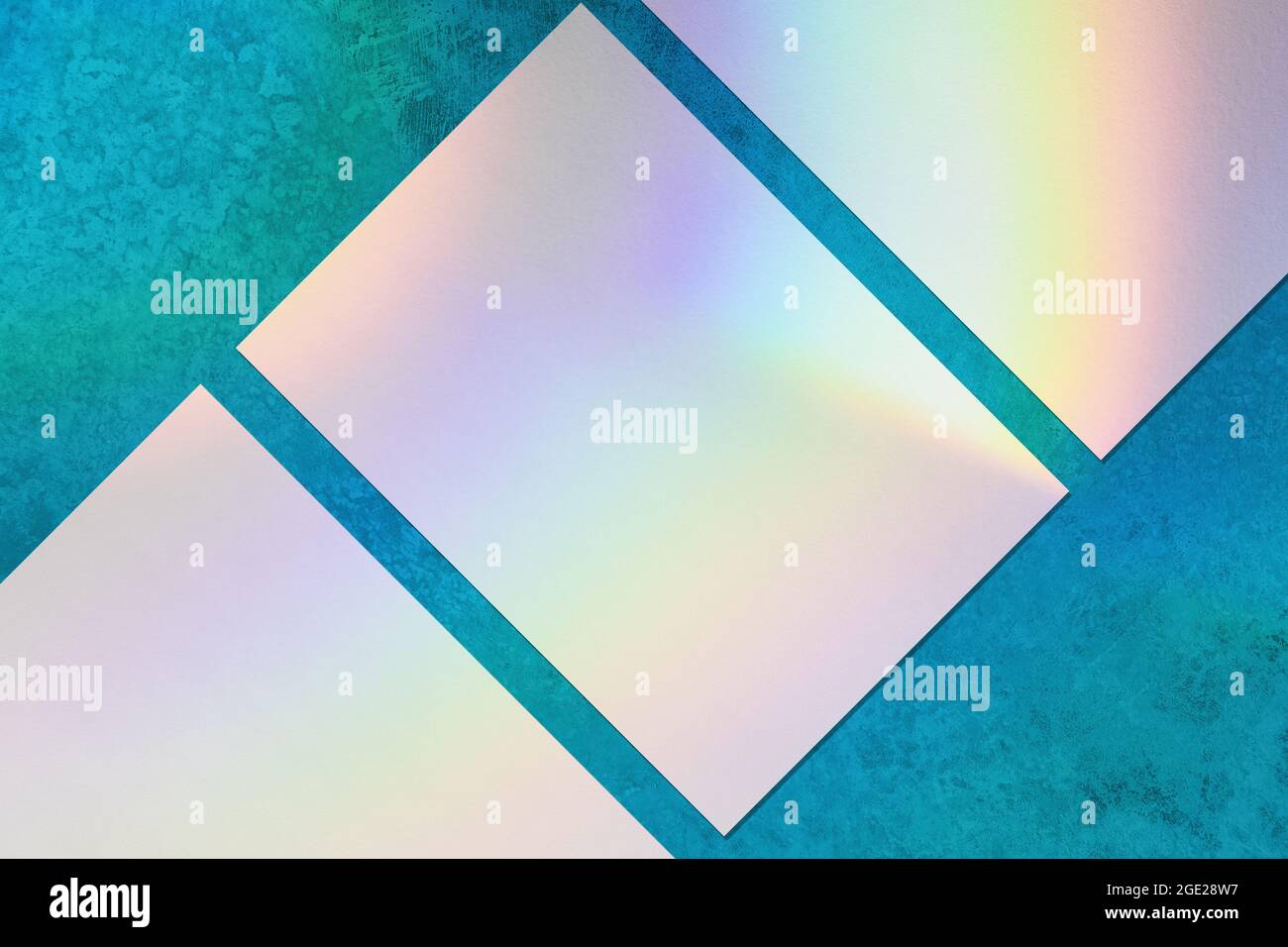 Three empty vertical rectangle poster mockup on blue background Stock ...