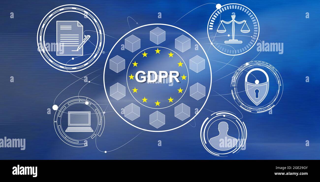 Illustration of a gdpr concept Stock Photo - Alamy
