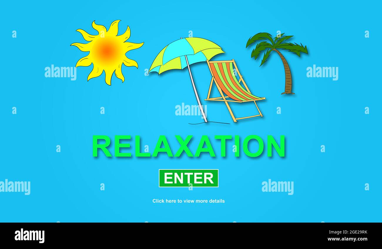 Illustration of a relaxation concept Stock Photo - Alamy