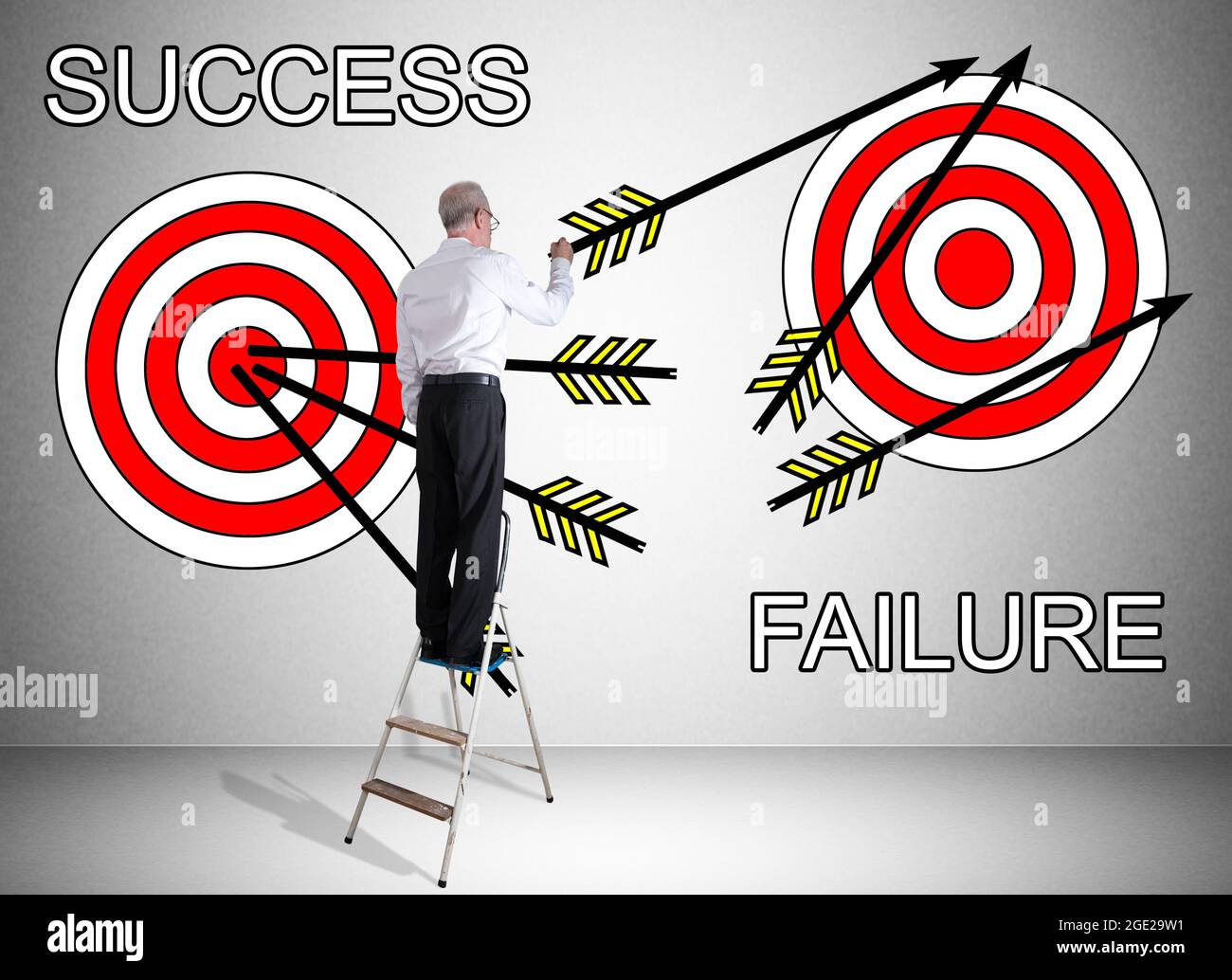 Success failure ladder concept hi-res stock photography and images - Alamy