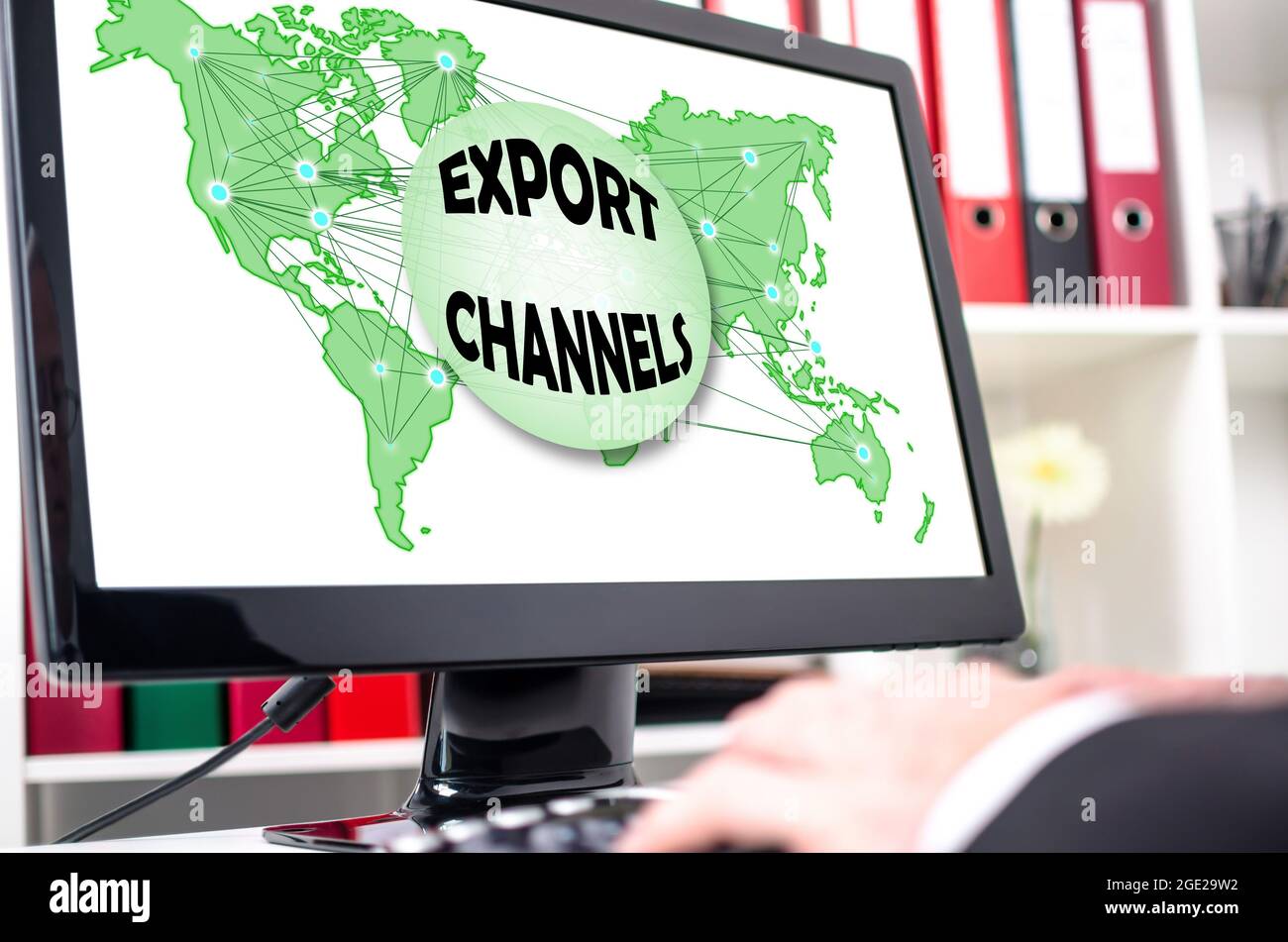 Export channels concept shown on a computer screen Stock Photo - Alamy
