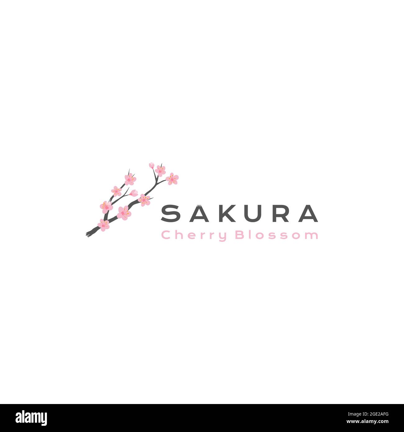 Sakura logo vector illustration, Japanese flower cherry blossom logo ...