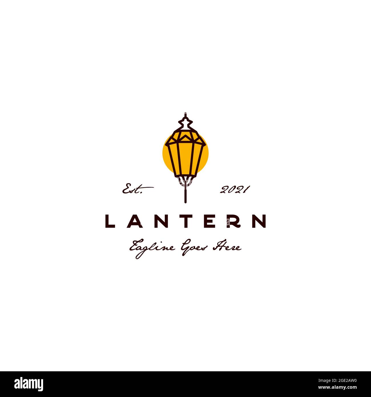 Line art Lantern logo design vector Stock Vector Image & Art - Alamy