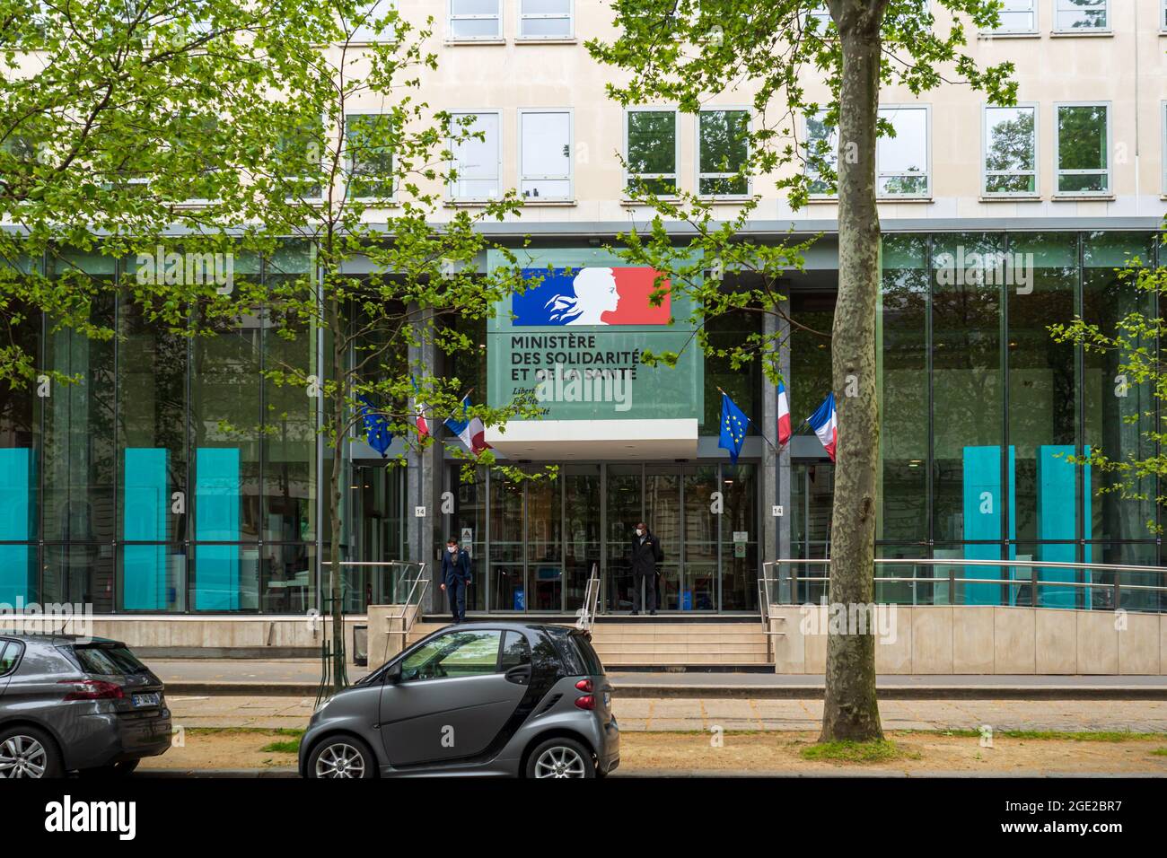 PARIS, FRANCE - Jul 29, 2021: A logo of the French Ministry of health ...