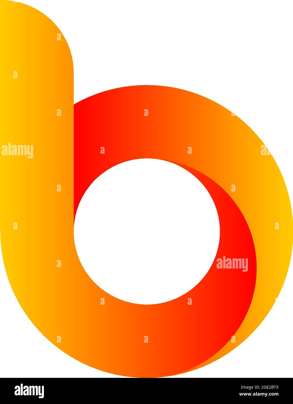 b letter shape logo template illustration design . vector eps 10 Stock ...