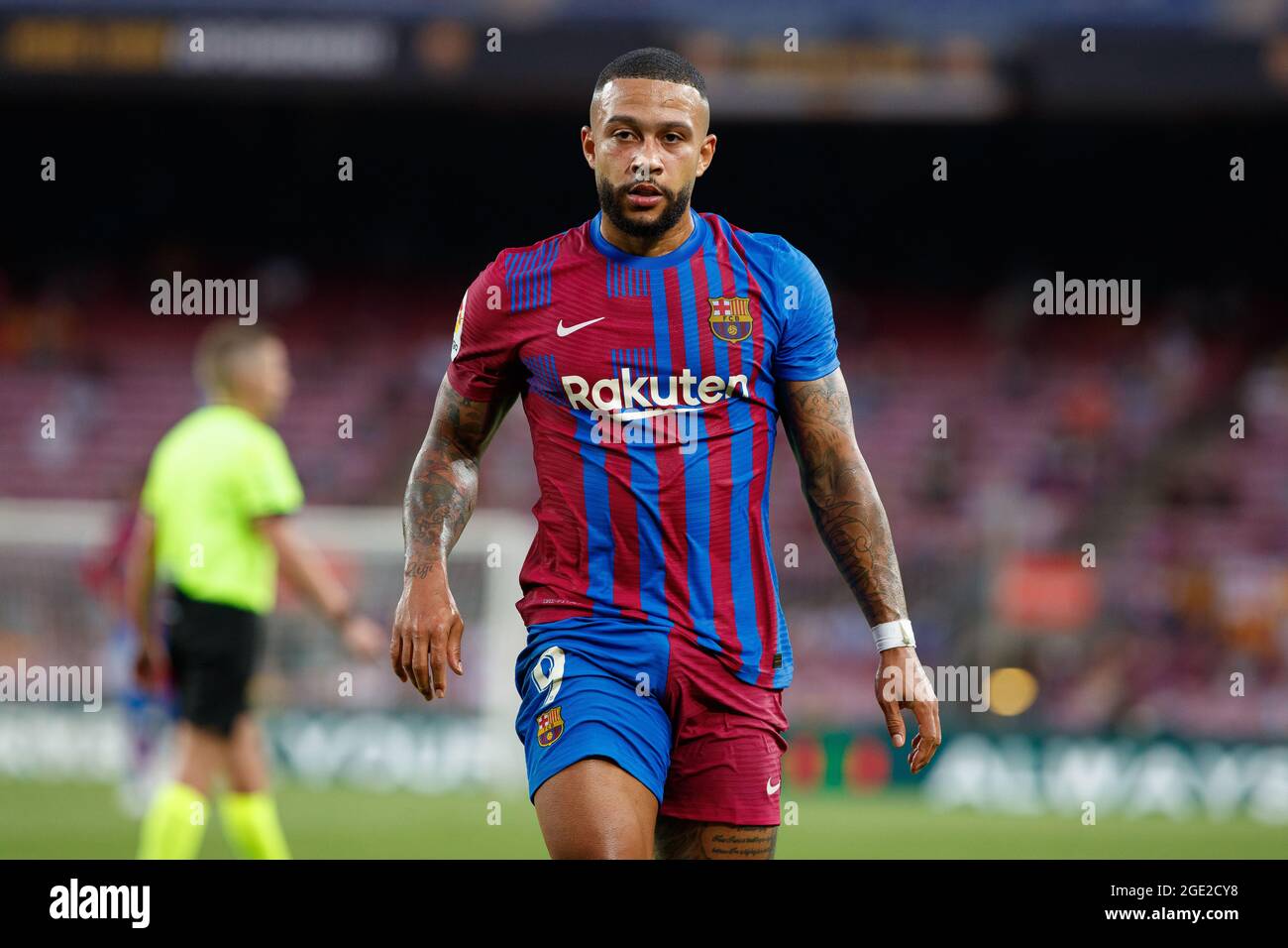 Memphis Depay of FC Barcelona during the La Liga Santander match ...