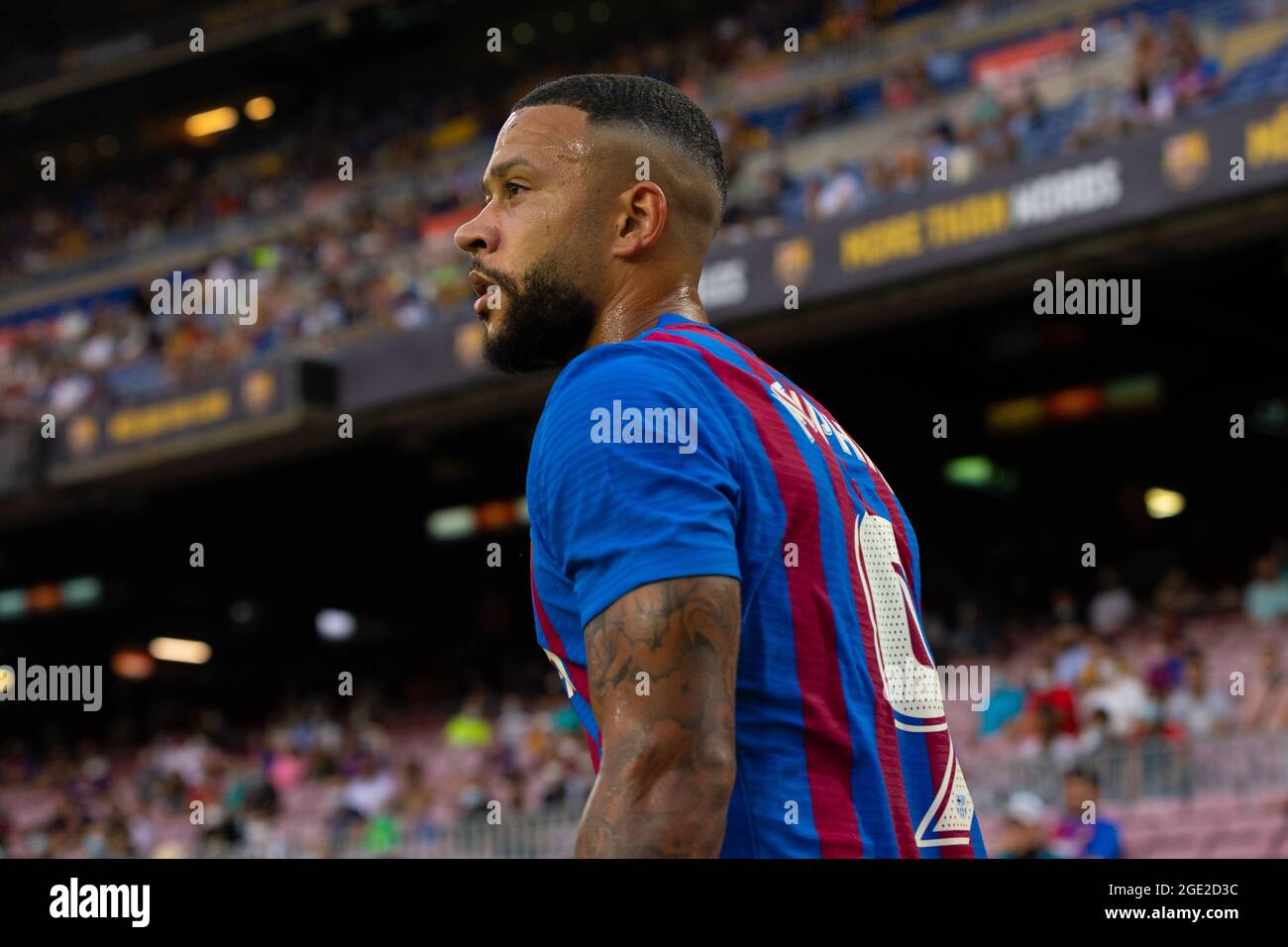 Memphis Depay of FC Barcelona during the La Liga Santander match ...