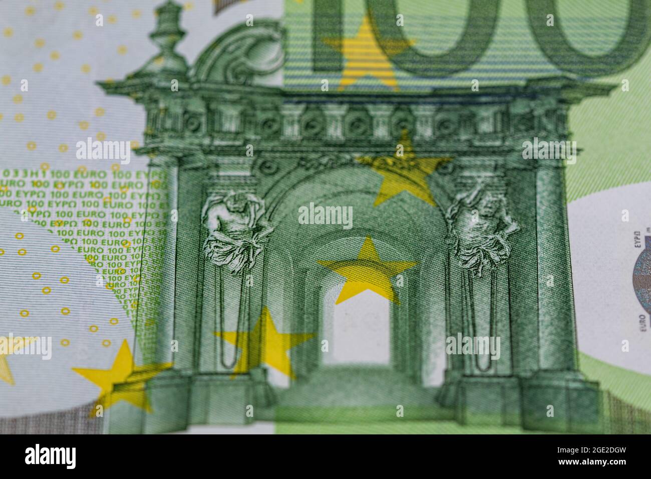 detail of 100 euro banknote on wooden surface Stock Photo - Alamy