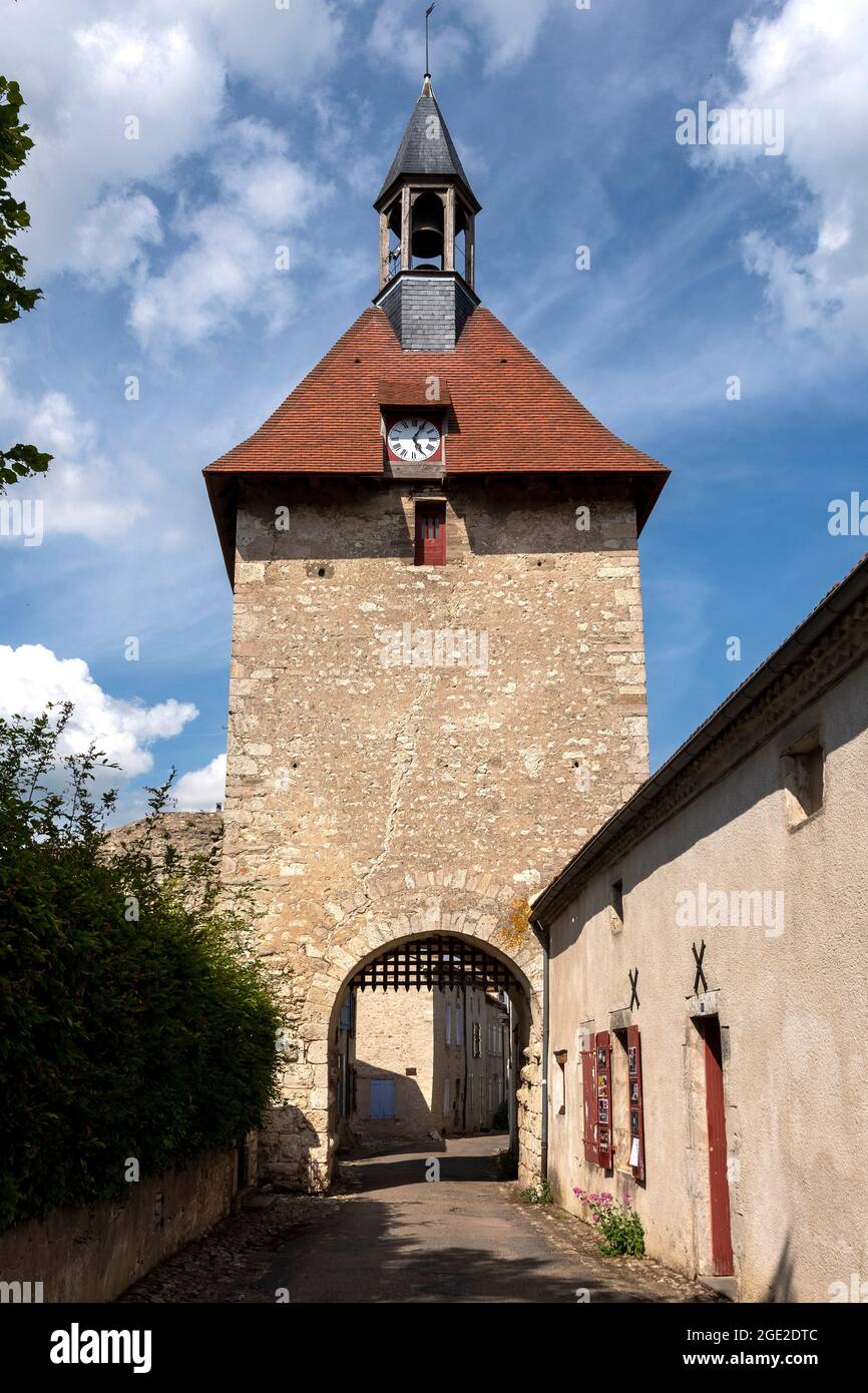 Charroux labelled The Most Beautiful Villages of France, the door of ...