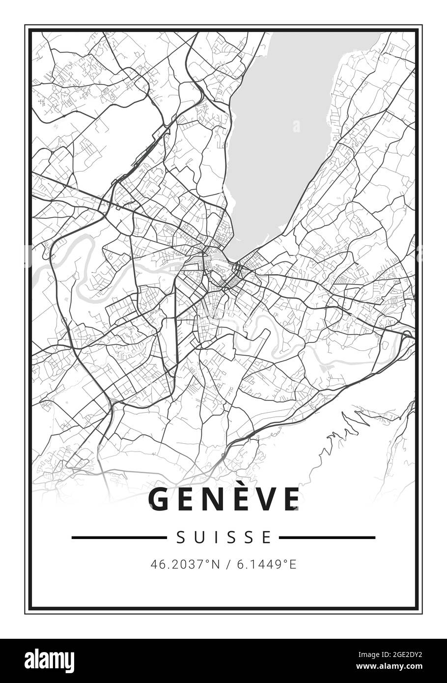 Geneve aerial Cut Out Stock Images & Pictures - Alamy