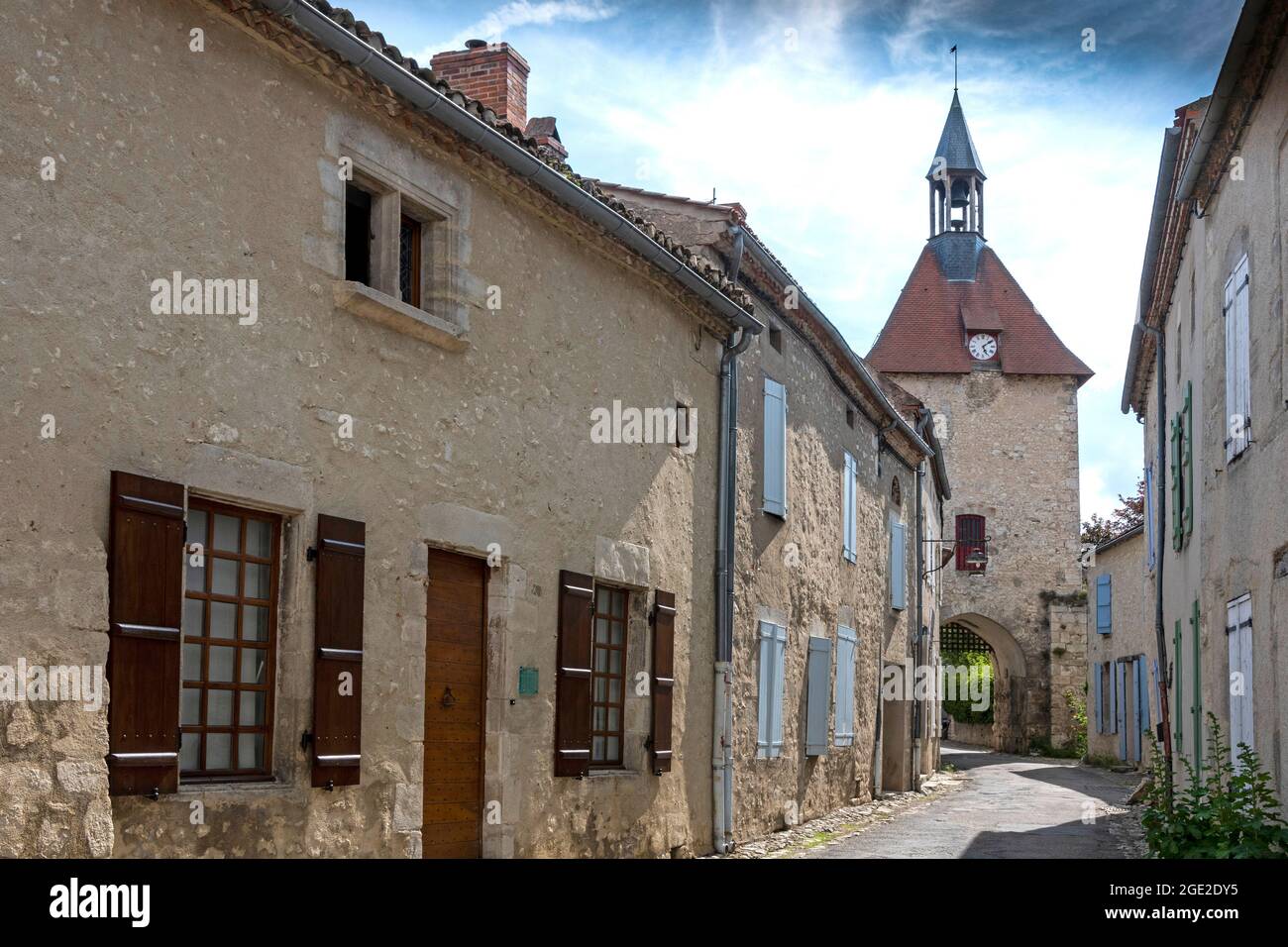 Charroux labelled The Most Beautiful Villages of France, the door of ...