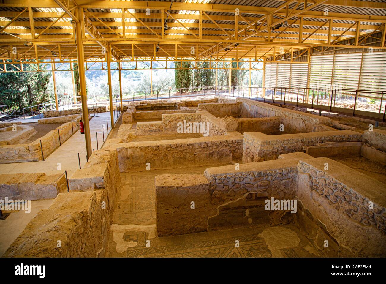 Archaeological site of a large estate and Roman house with mosaics ...