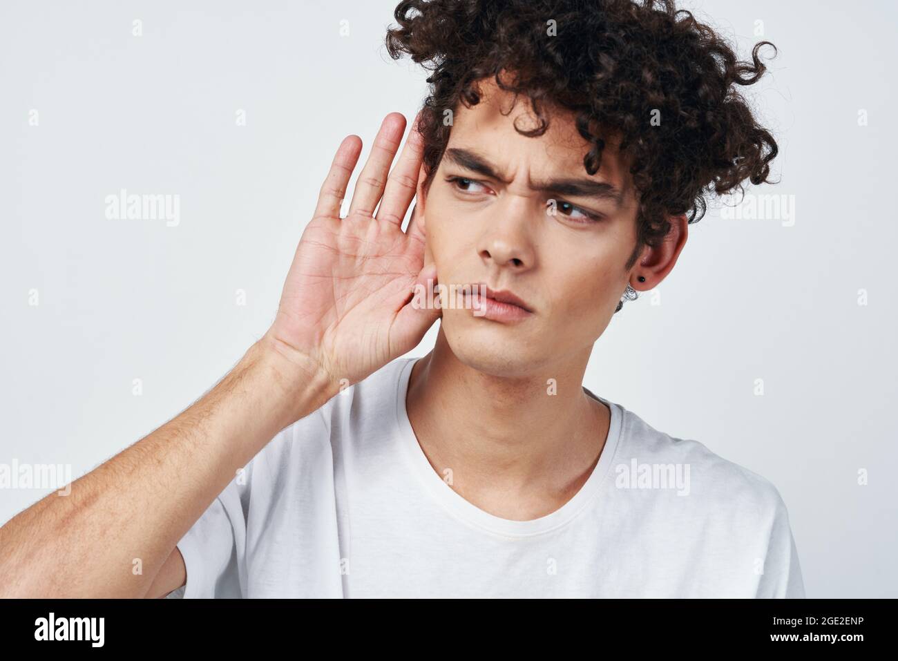 Poor hearing hi-res stock photography and images - Alamy
