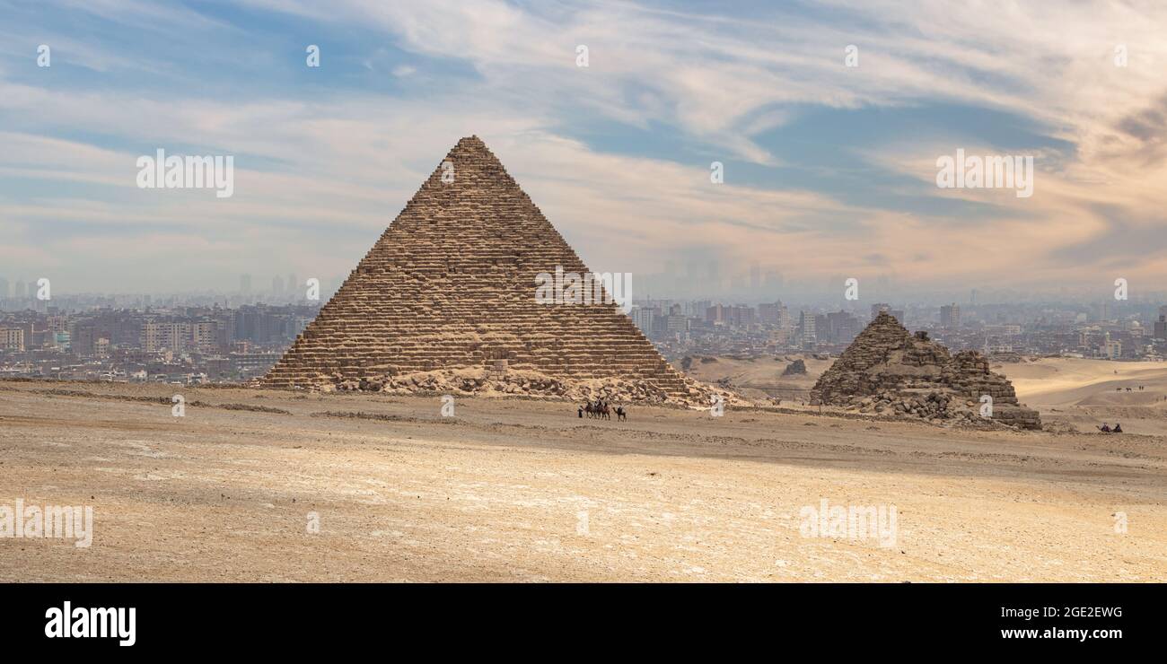 The Great Pyramid of Menkaure in the Giza, Egypt. Pyramid Complex on ...