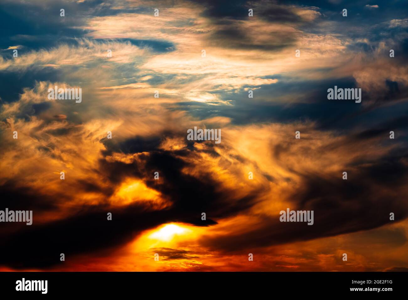 Colorful sunset sky background Stock Photo - Alamy