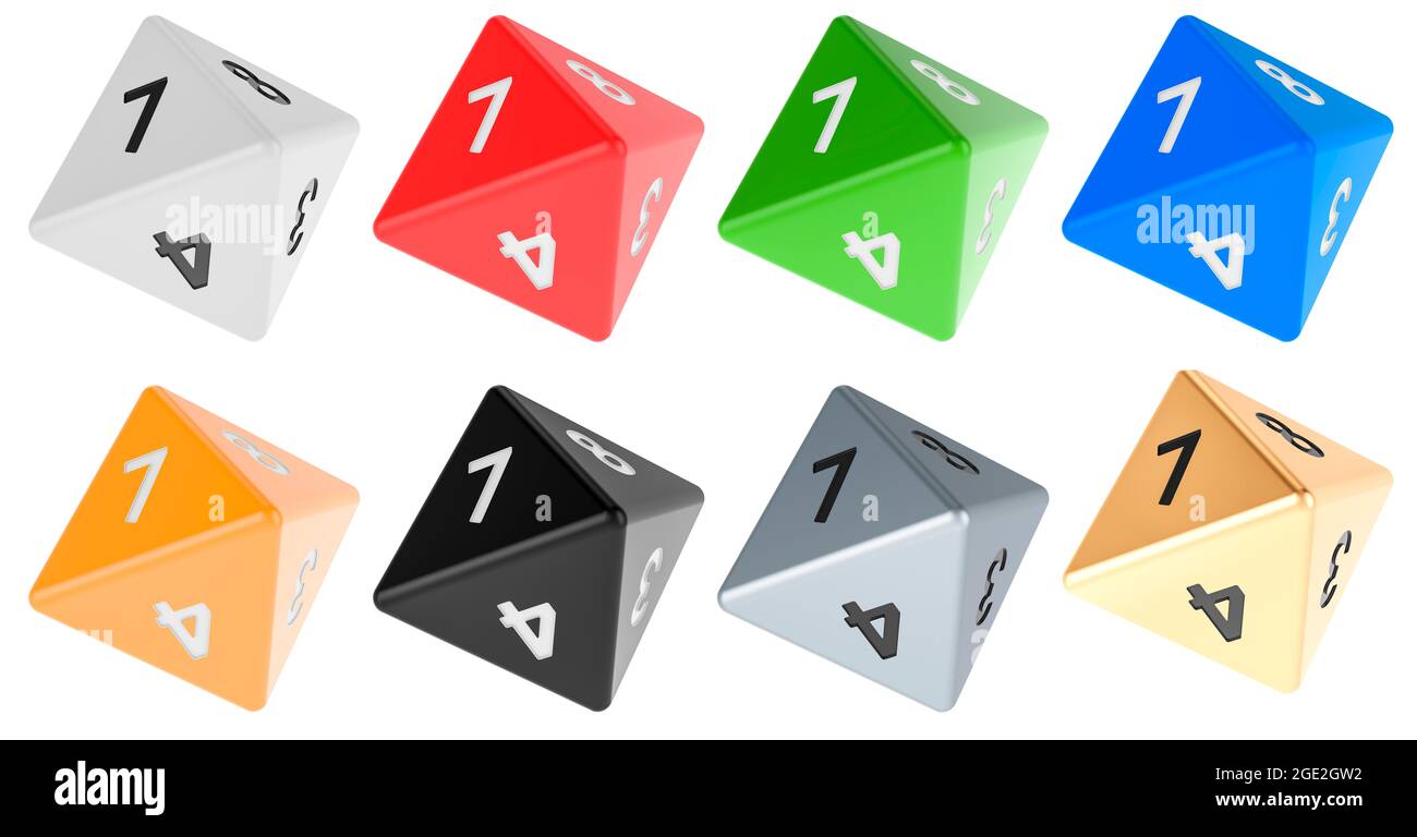 Eight sided die Cut Out Stock Images & Pictures - Alamy