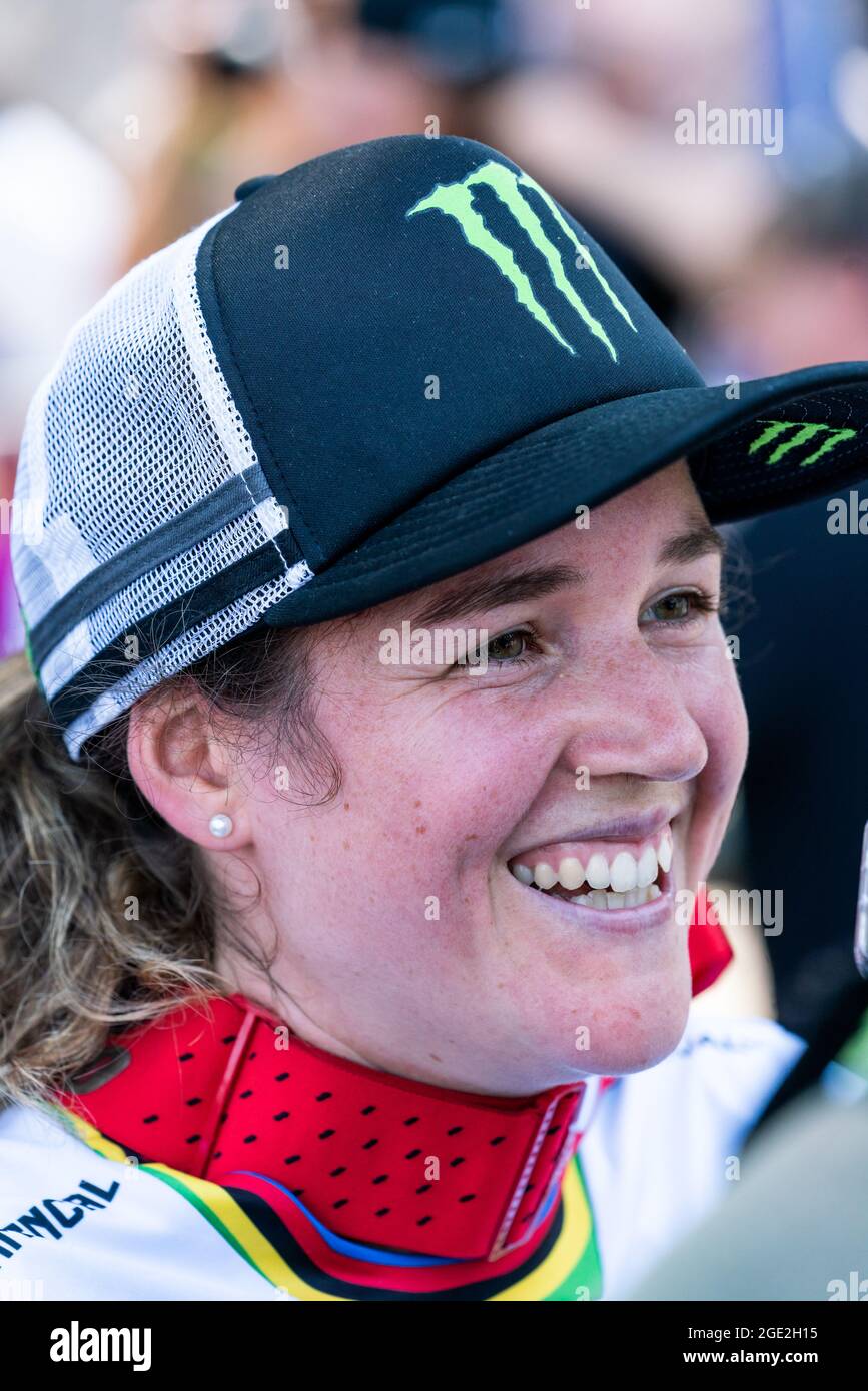 Camille BALANCHE of Switzerland, 3rd place elite women, during the 2021 Mountain Bike World Cup ...