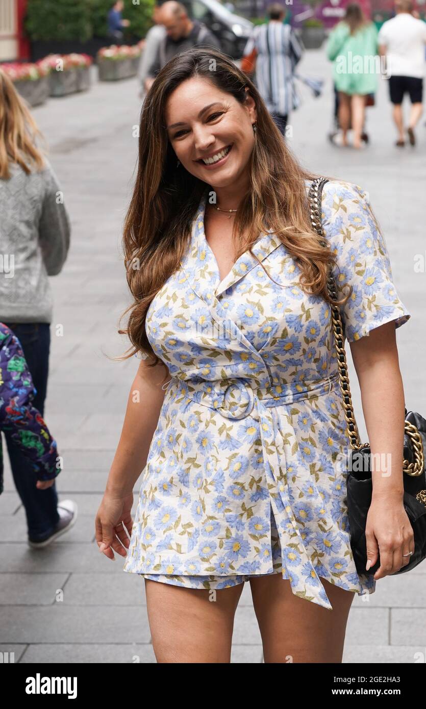 Kelly Brook leaving Global Radio in London. Picture date: Monday August ...