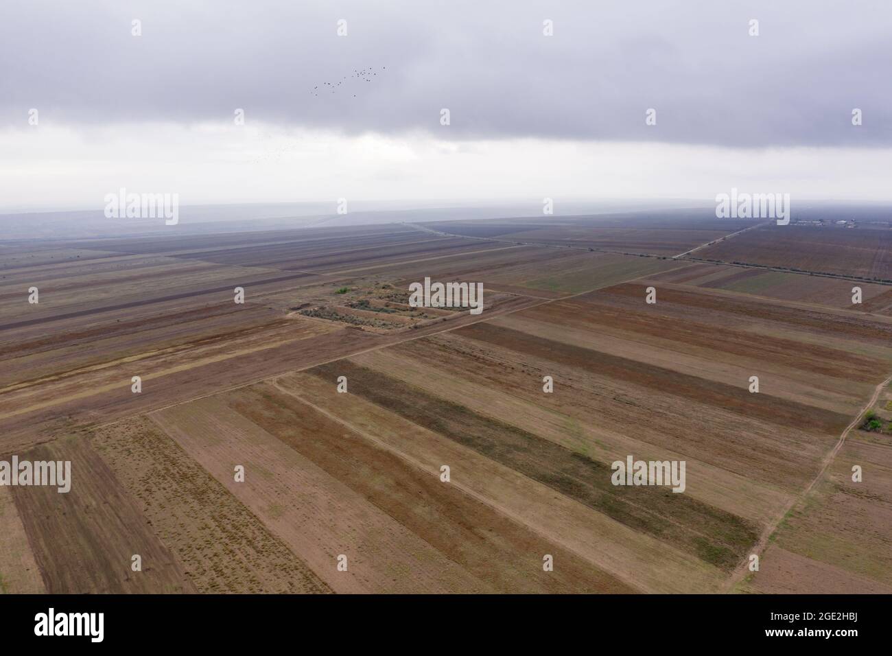 Aerial view of agricultural fields Stock Photo - Alamy