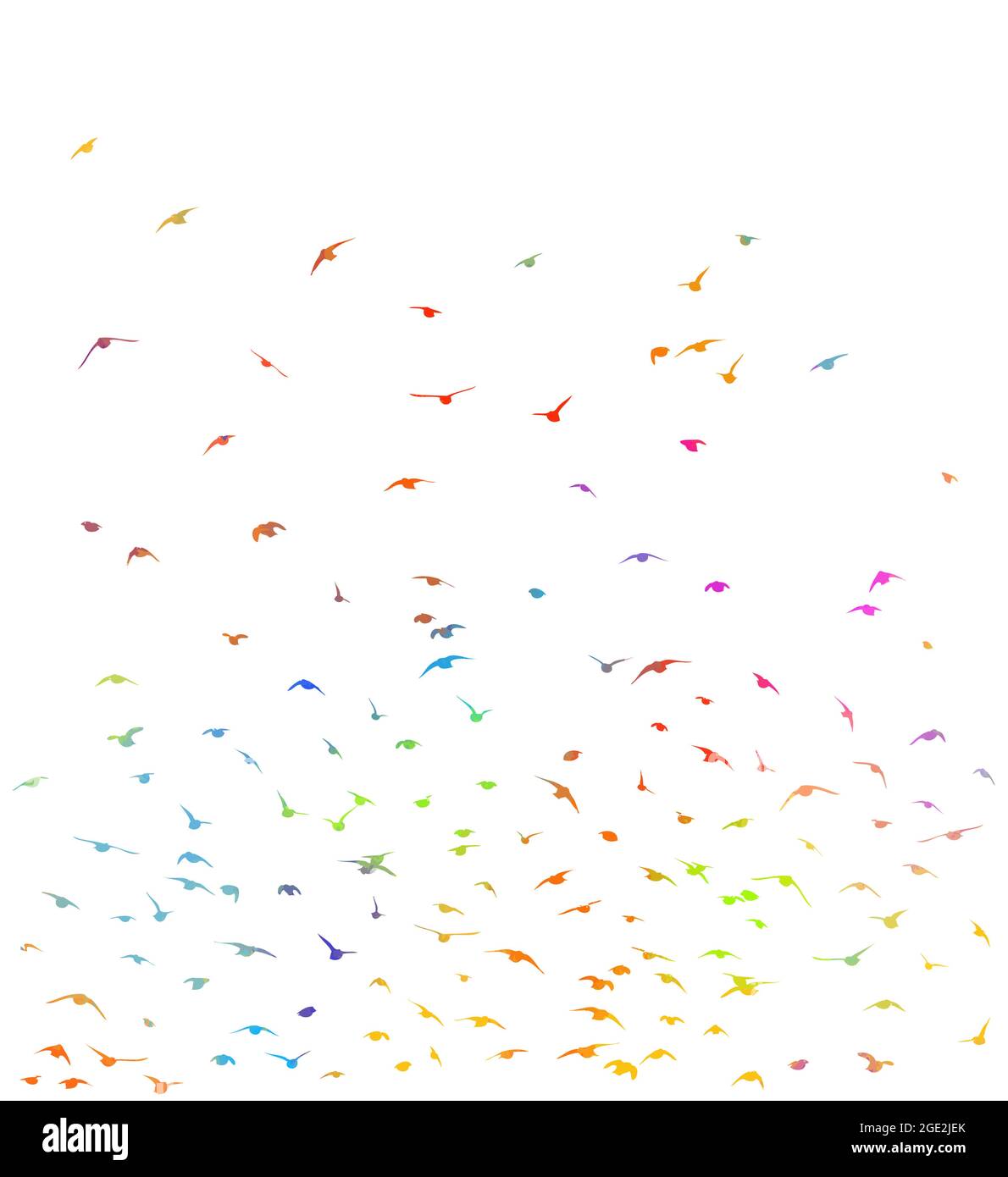 A flock of colorful birds. Vector illustration Stock Vector Image & Art ...