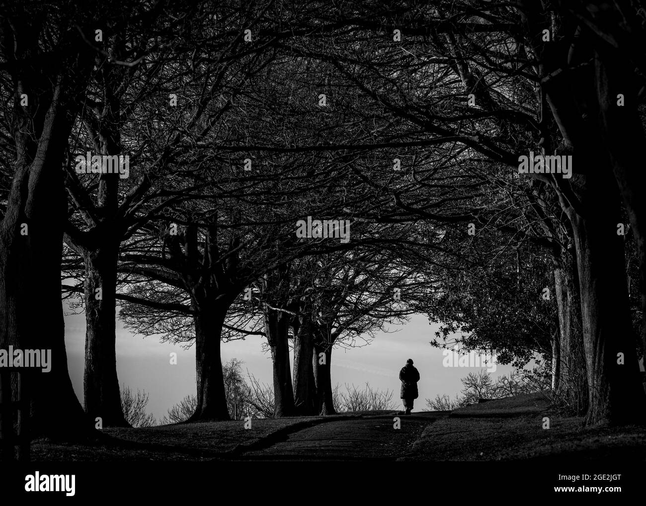 Single solitary figure hi-res stock photography and images - Alamy