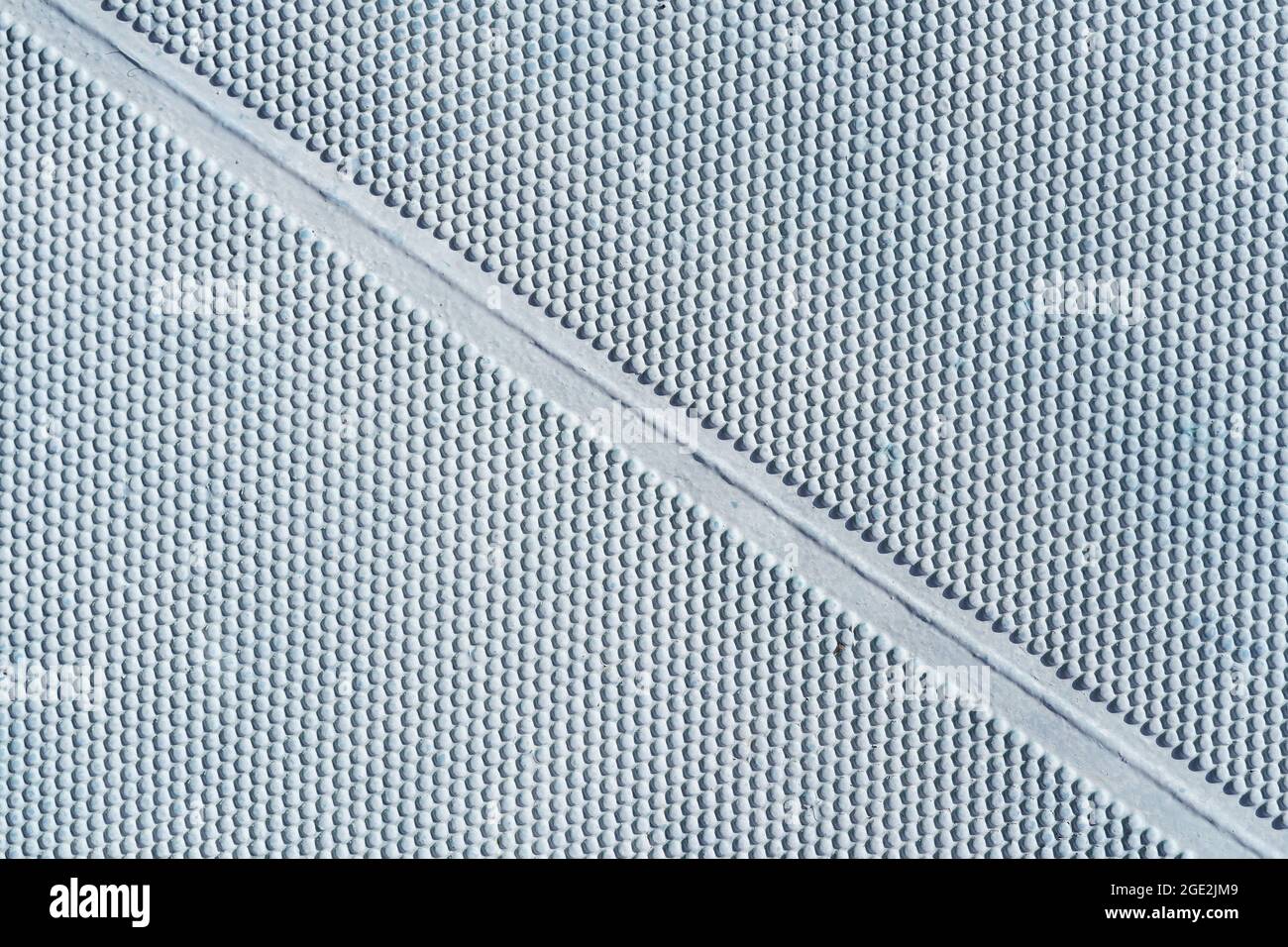 Abstract white blue metal background. Iron dots texture on outdoor ...