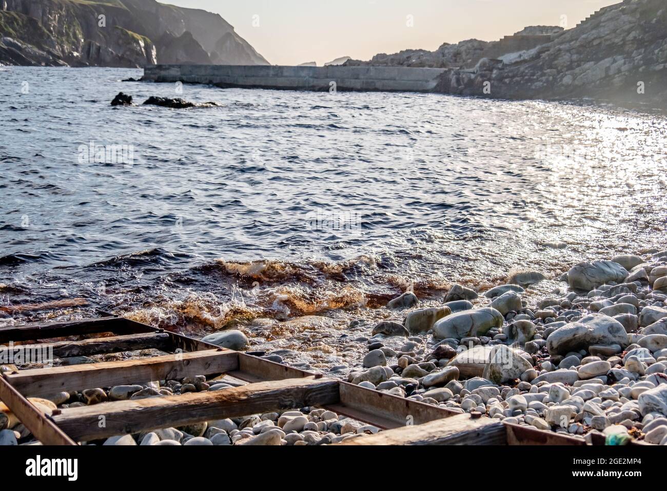 Slipway rail at An Port in County Donegal - Ireland Stock Photo - Alamy
