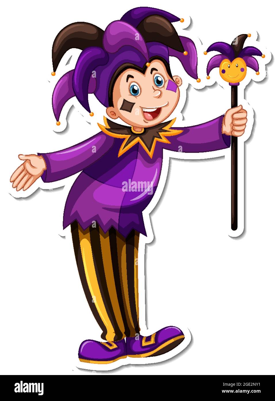 Cartoon character of a clown sticker illustration Stock Vector Image ...