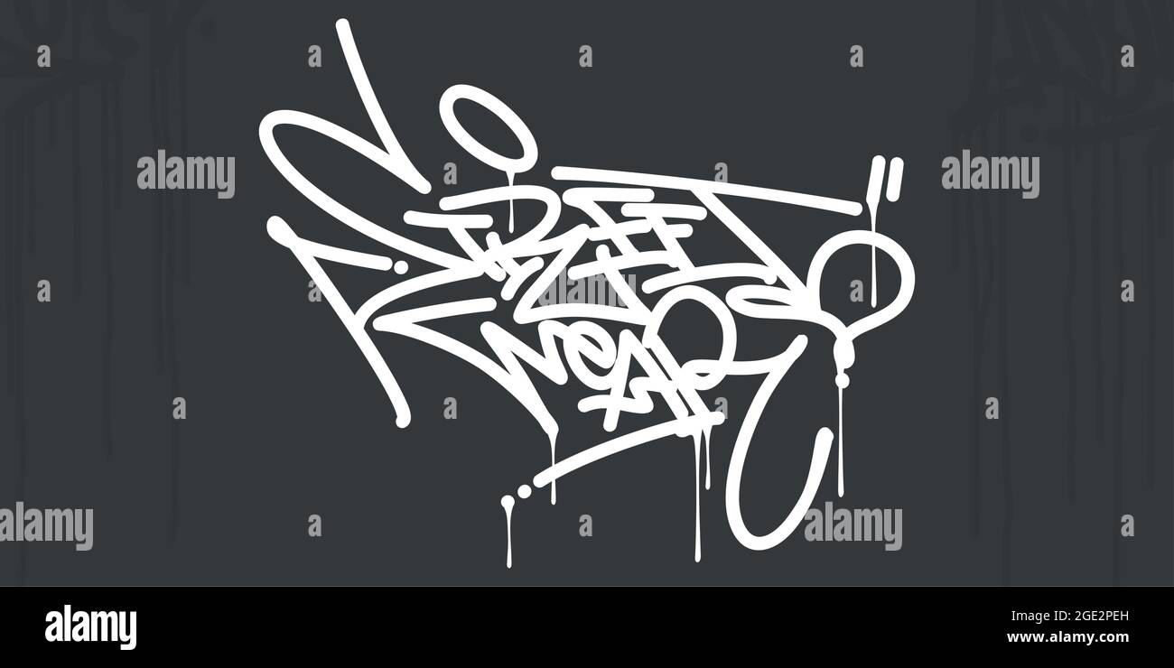 Abstract Hip Hop Hand Written Urban Graffiti Style Words Street Wear ...