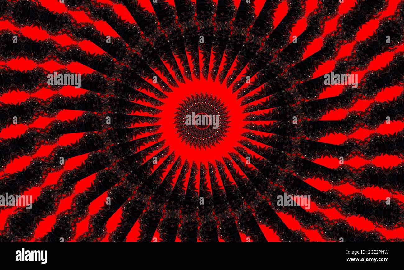 Digital visualization of a vampire sign. Bloody kaleidoscope Stock ...
