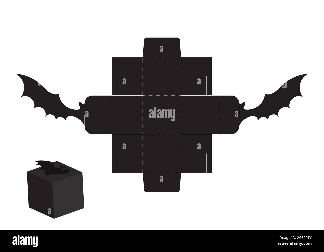 Happy Halloween treat box. Gift party favor box for sweets, candies ...