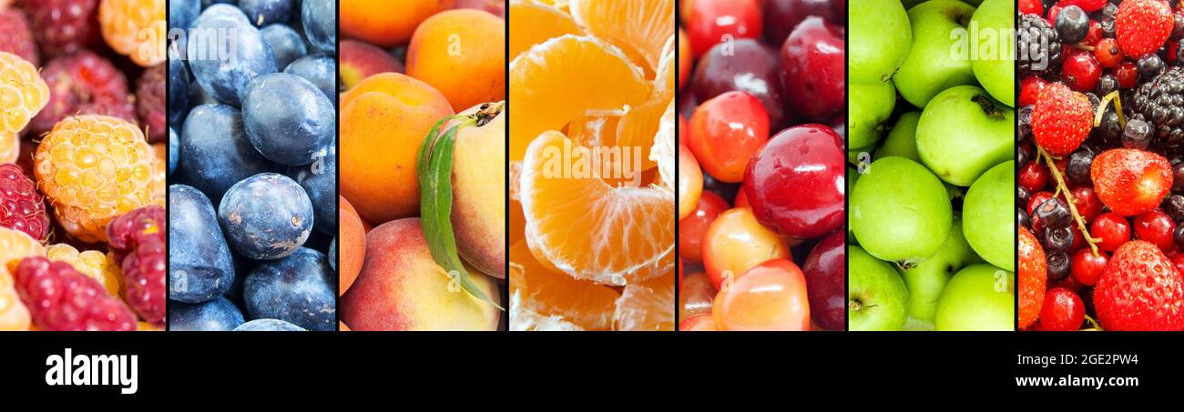 collage of assorted fruits Stock Photo - Alamy