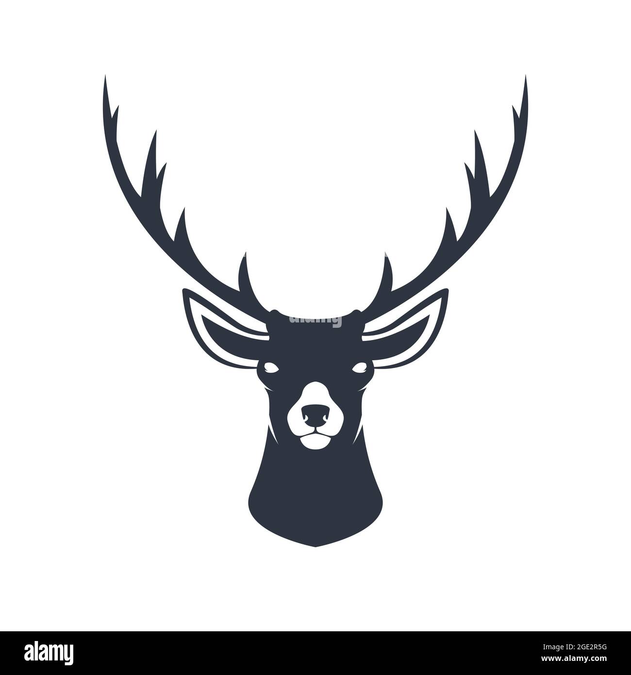 Stylized reindeer head. Vector illustration Stock Vector Image & Art ...
