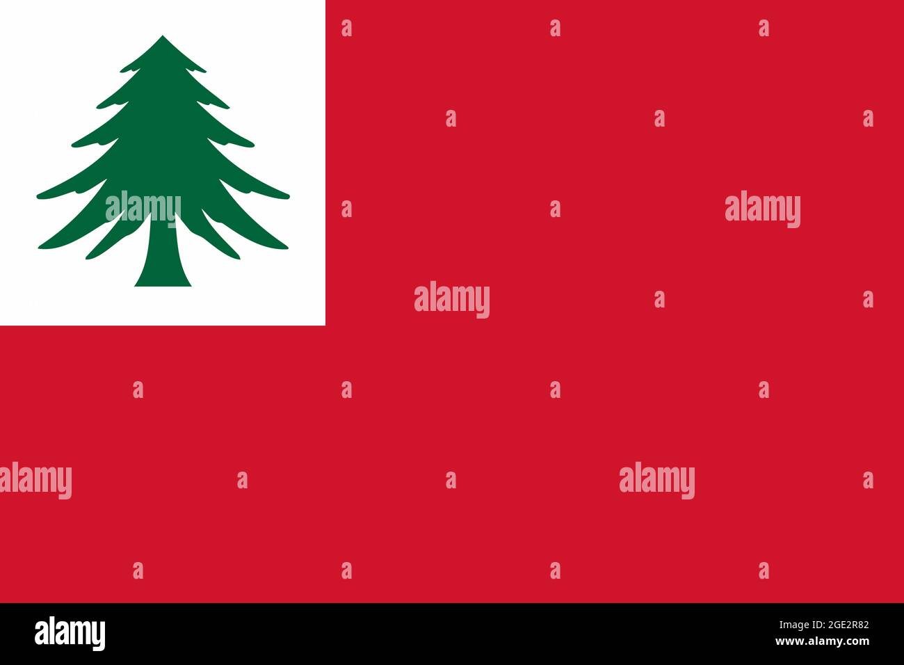 New England flag in real proportions and colors, vector image Stock ...