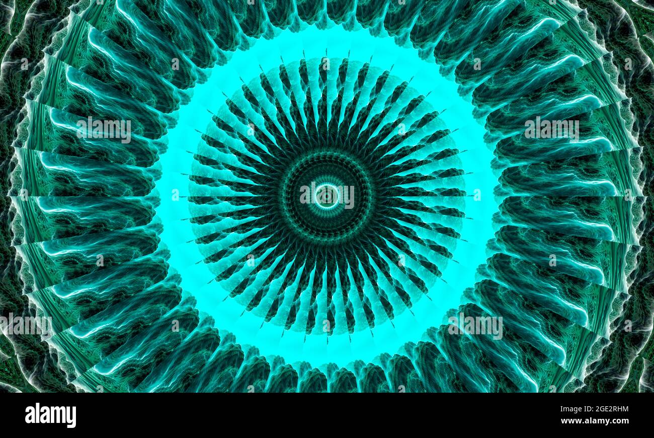 Kaleidoscope in the form of an eye, abstract design that is surreal ...