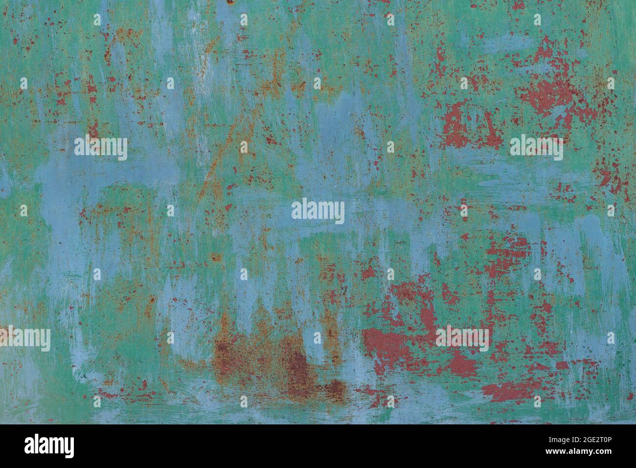 Painted in green old cracked metal rusted background. Metal texture ...