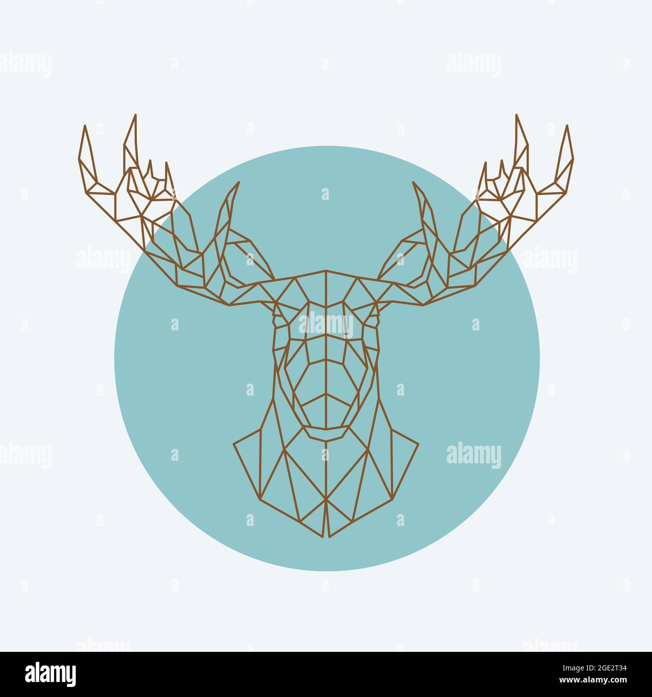 Geometric Moose Head