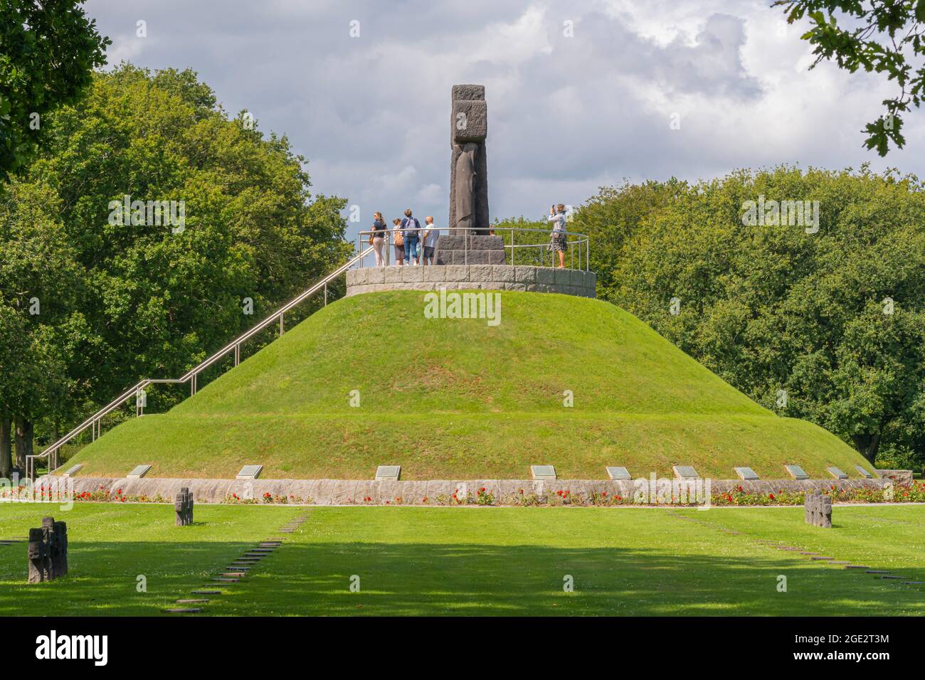 La Cambe, France - 08 03 2021: Normandy German military cemetery and ...