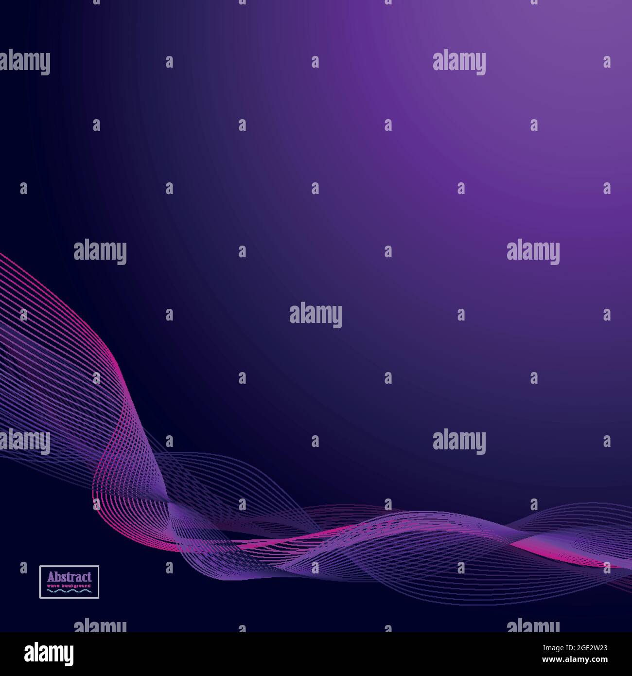 Abstract dark purple waves. Line violet wave lilac band isolated on ...