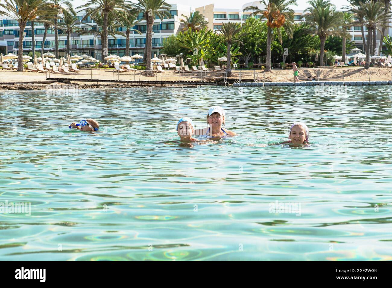 Paphos beach people hi-res stock photography and images - Alamy